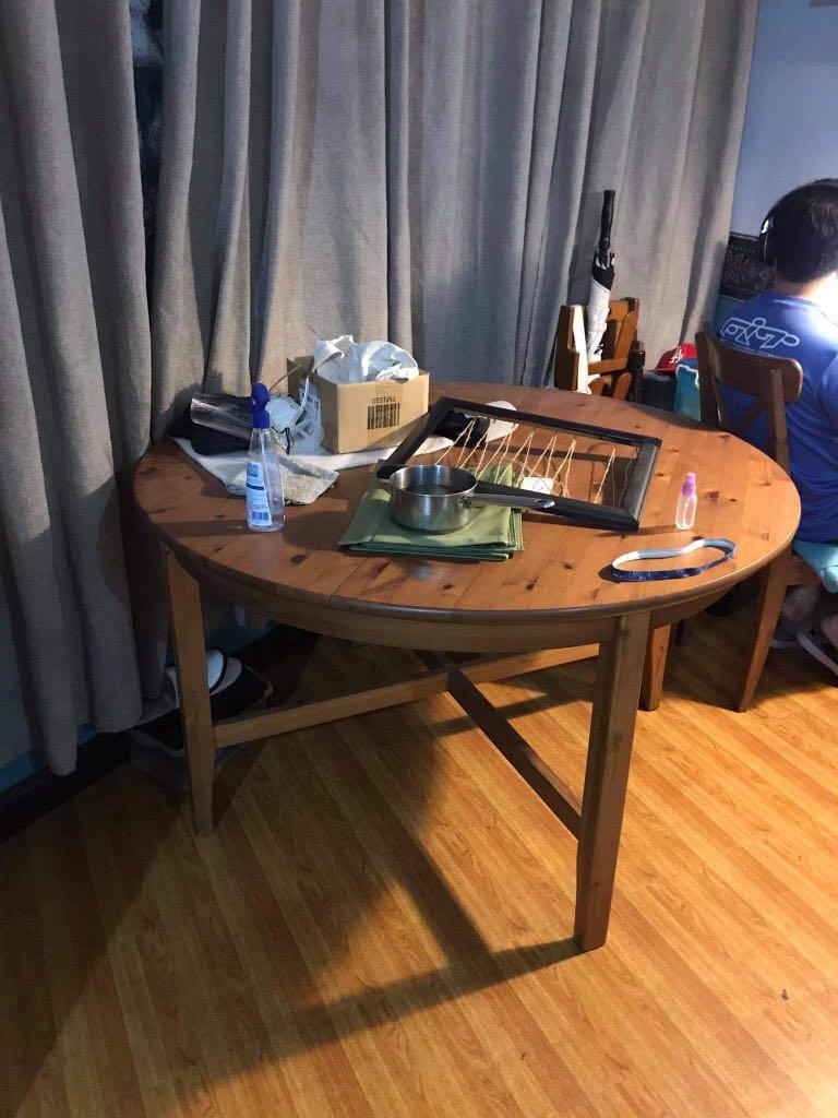 IKEA LEKSVIK Round table, Furniture & Home Living, Furniture, Tables ...