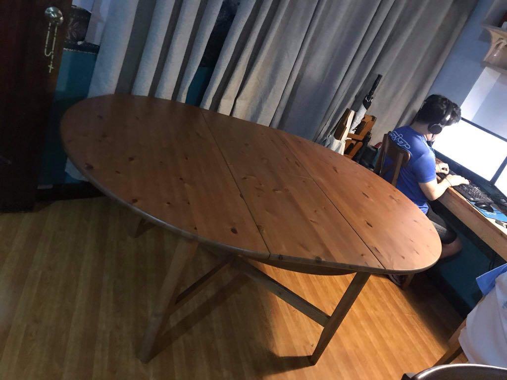 IKEA LEKSVIK Round table, Furniture & Home Living, Furniture, Tables ...