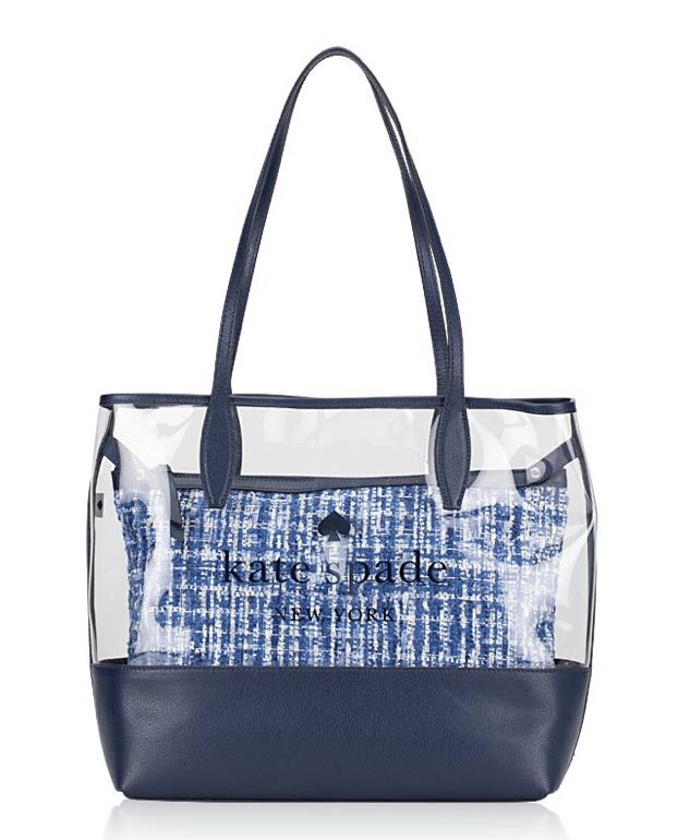 Kate spade see through triple compartment tote, Luxury, Bags & Wallets ...