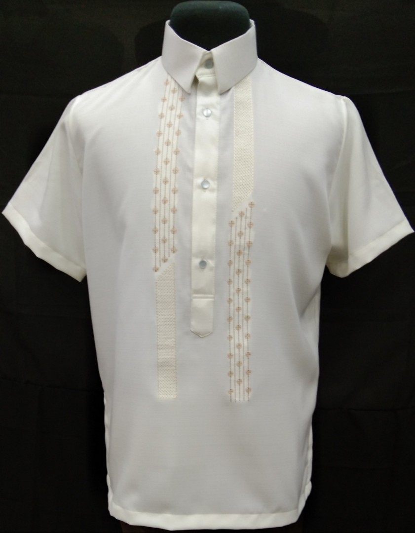 LINEN POLO BARONG Off White, Men's Fashion, Tops & Sets, Formal Shirts ...