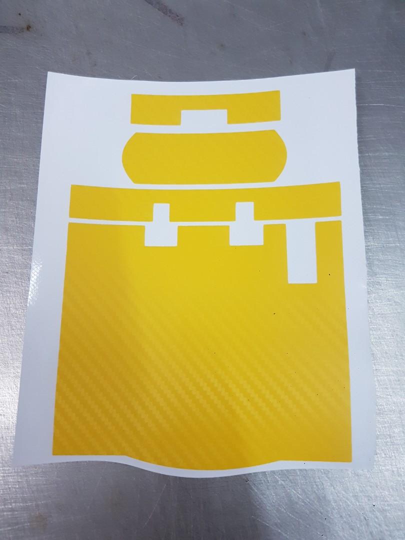 Motorbike Erp iu Unit Slim carbon fiber iu Stickers. black, yellow, red ...