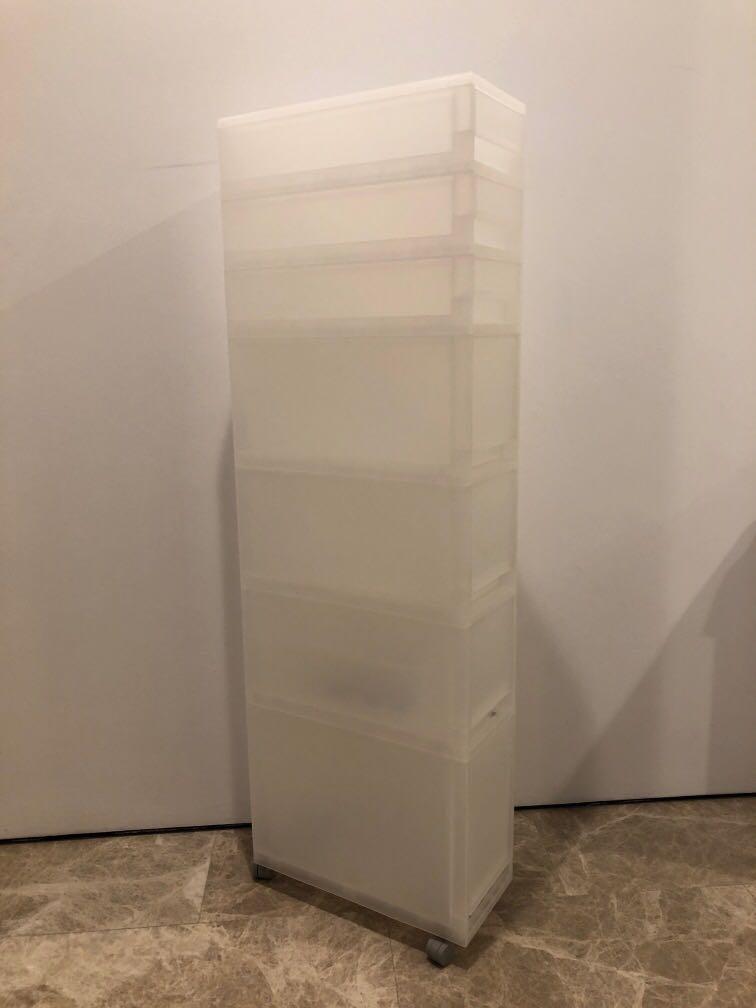 Muji Polypropylene Stocker W18xD40xH121cm, Furniture & Home Living ...