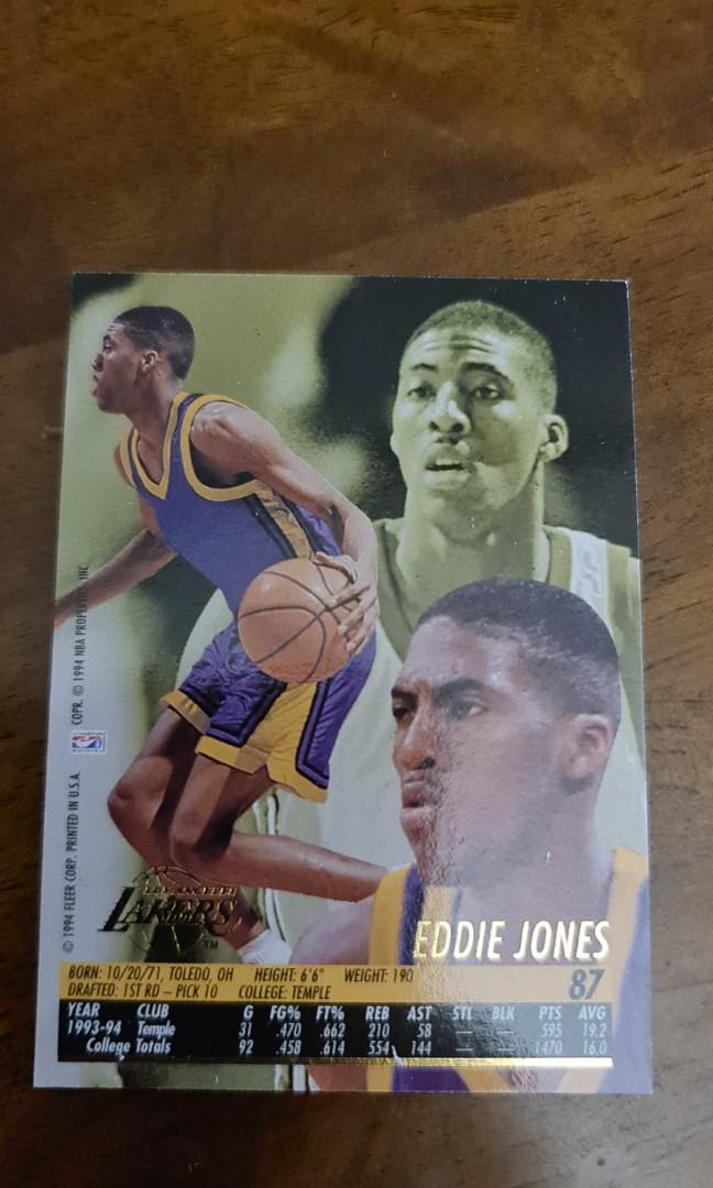 NBA Eddie Jones Trading Card Signature Series, Hobbies & Toys, Toys ...