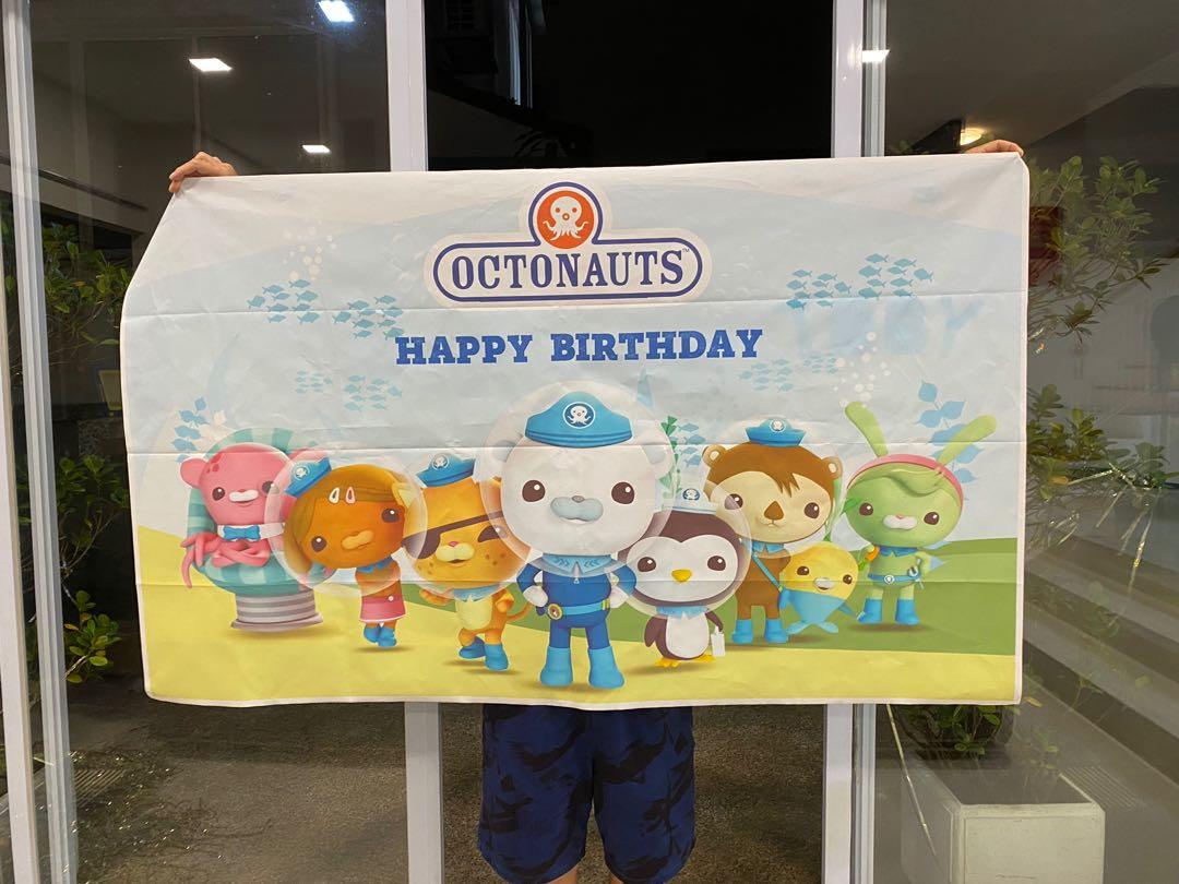 Octonauts birthday banner, Hobbies & Toys, Toys & Games on Carousell