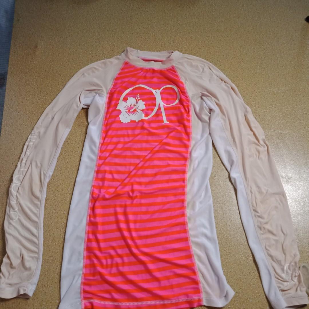 OP Pink Rash Guard, Women's Fashion, Swimwear, Rash guard on Carousell
