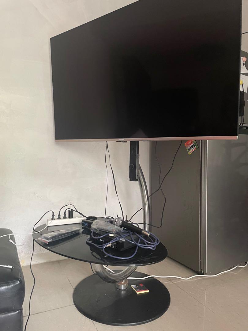 Rotating swivel Tv stand table stainless heavy duty, Furniture & Home ...