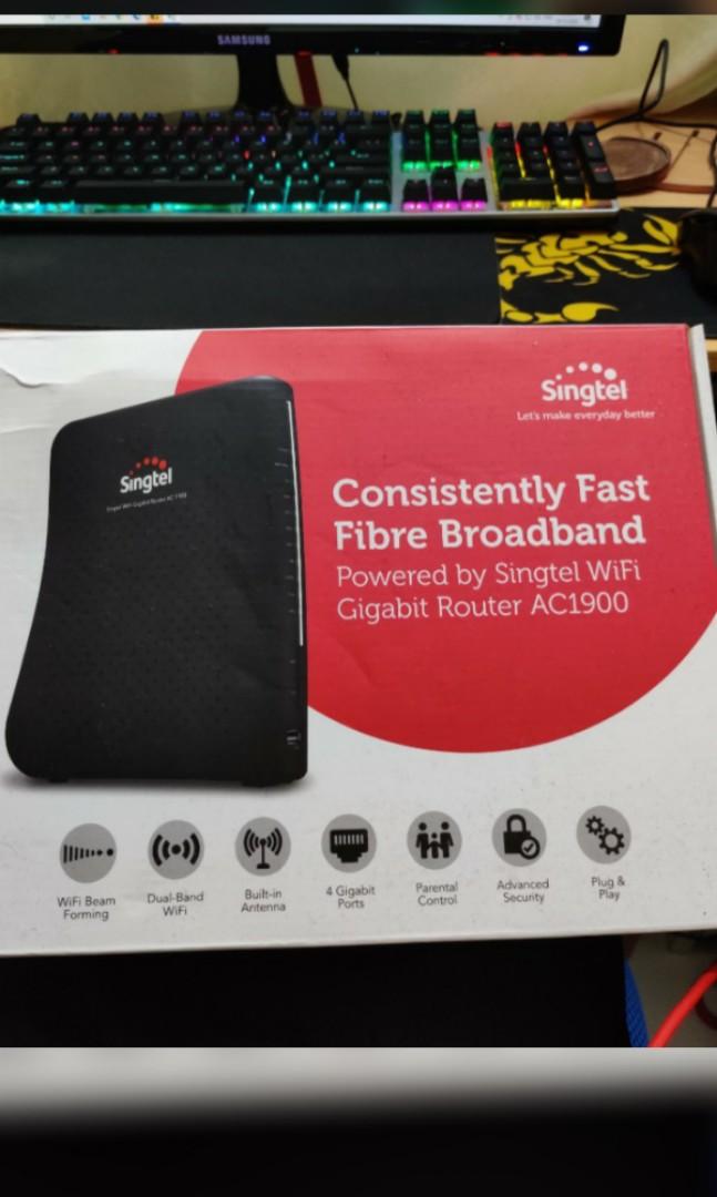 Singtel WiFi Gigabit Router AC1900, Computers & Tech, Parts ...