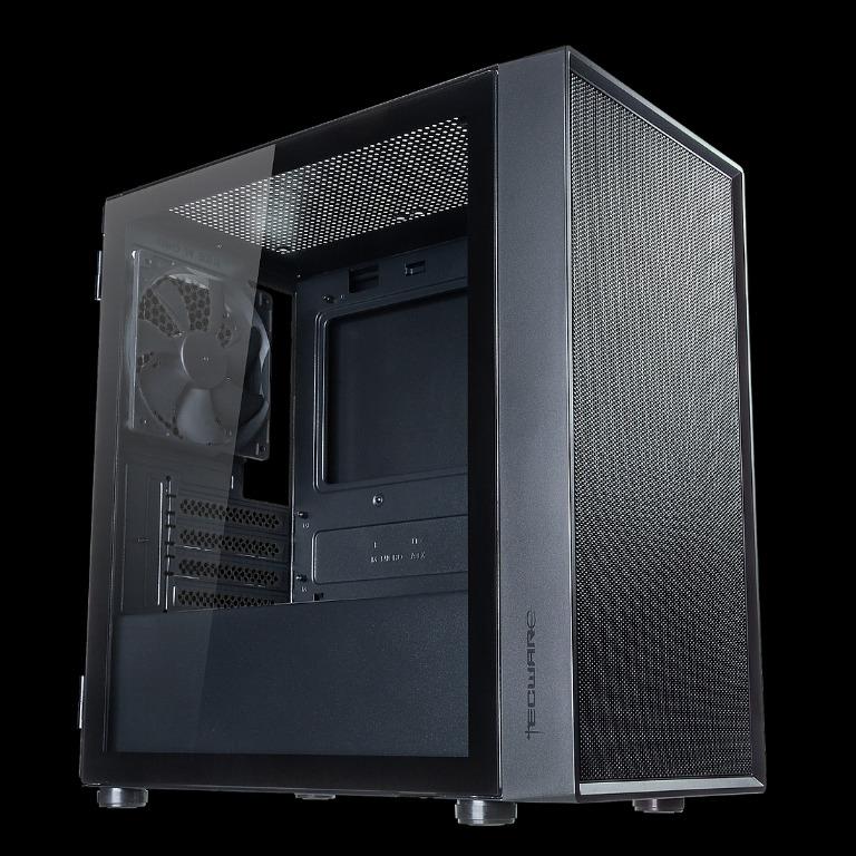 Tecware Nexus Air M2 TG M 2 MATX ITX PC Casing Case Chassis - BLACK ...
