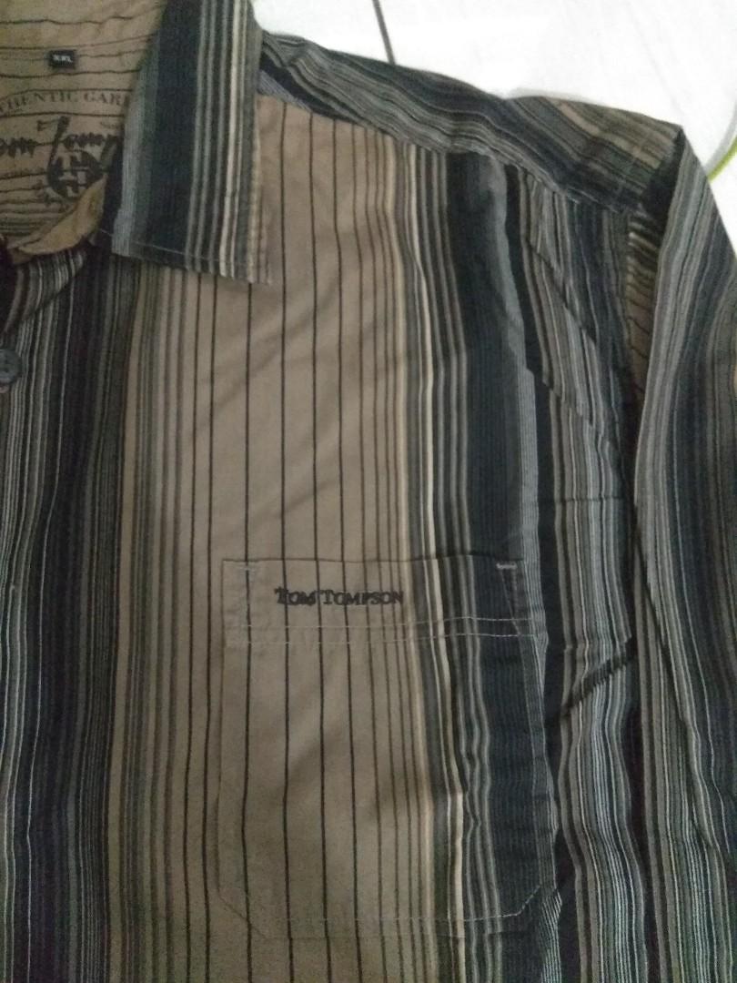 Vintage Tom Tompson Shirt, Fesyen Pria, Pakaian , Atasan di Carousell