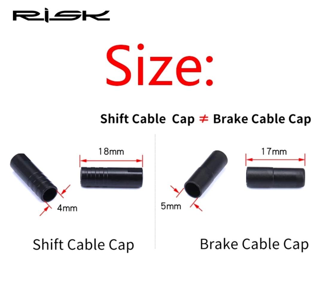 Cable End Cap RISK 4/5mm Shifter Brake Cable End Cap Parts Dustproof ...