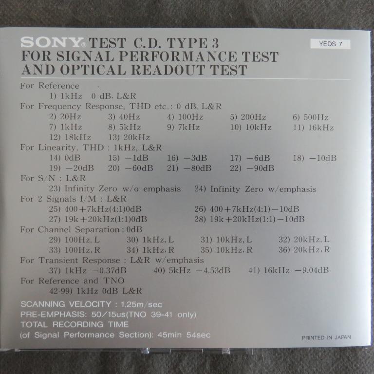 (非賣品) SONY．TEST TYPE 3 精選 CD (日本版), 興趣及遊戲, 音樂、樂器 & 配件, 音樂與媒體 - CD 及 DVD ...