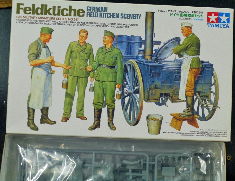 全新- Tamiya-田宮-1/35- 35247-WW2-German- Field Kitchen -Scenery--M-300, 興趣 ...