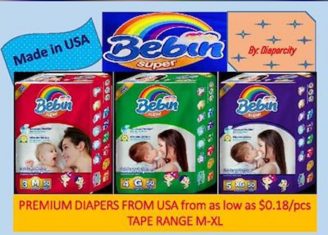 BEBIN SUPER PREMIUM DIAPERS, Babies & Kids, Bathing & Changing, Diapers ...