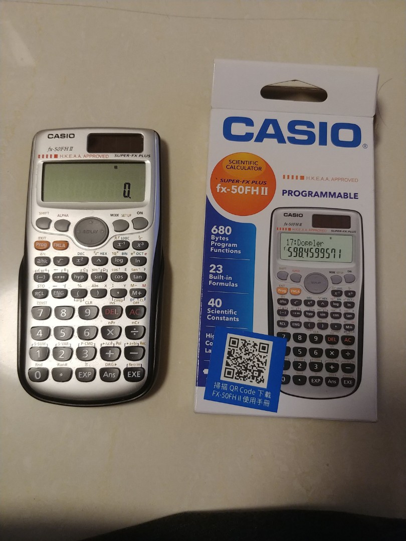 Casio計數機 fx-50FH II, 男裝, 手錶及配件, 手錶 - Carousell