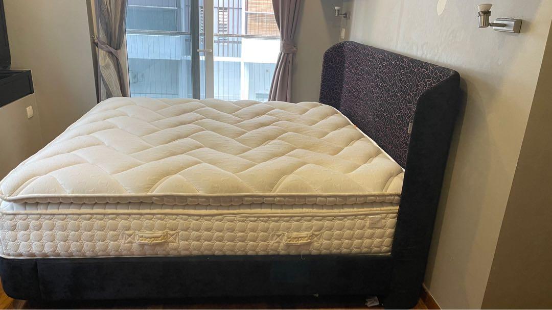 Cellini king sized bed frame, Furniture & Home Living, Furniture, Bed ...