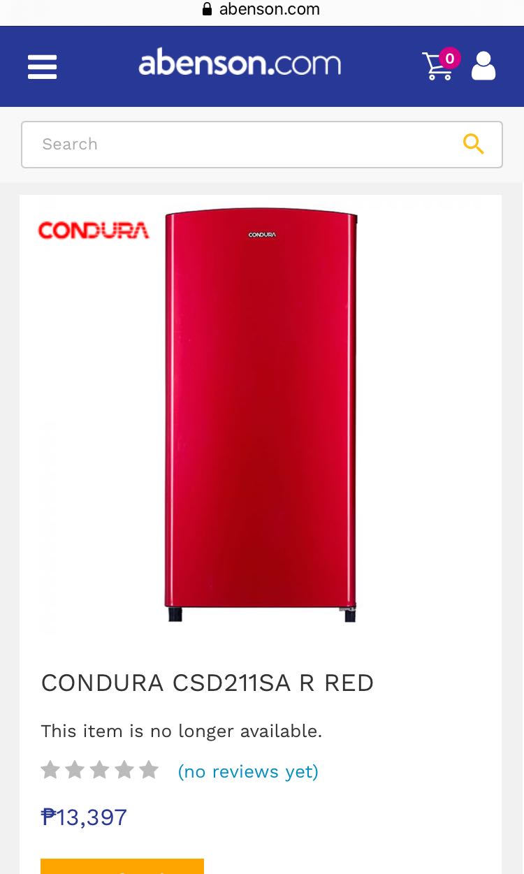 Condura - Single Door Red, TV & Home Appliances, Kitchen Appliances ...