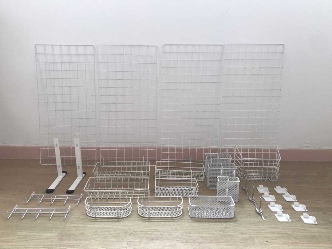 DAISO Wire racks w/ accessories, Furniture & Home Living, Home ...