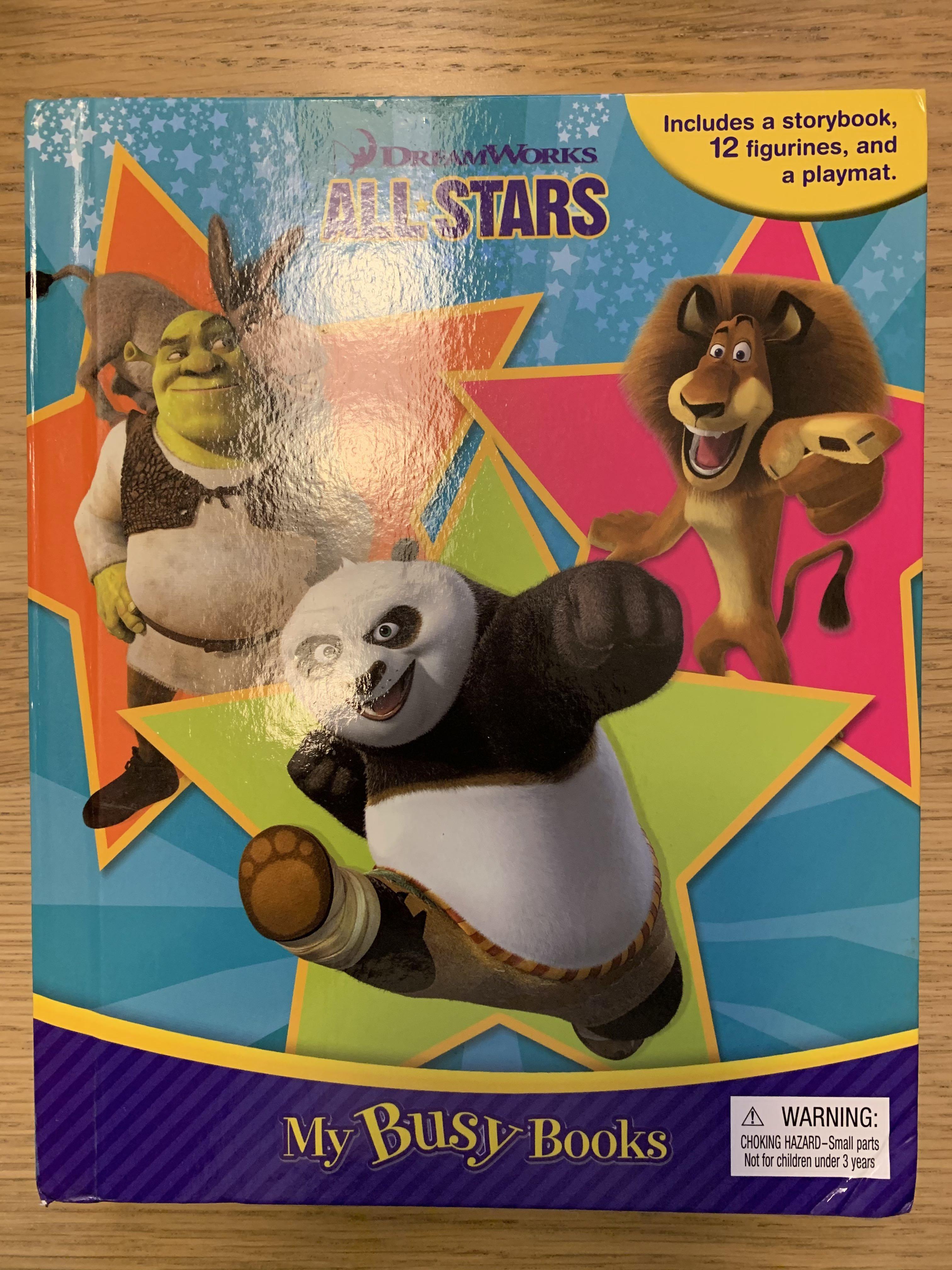 DreamWorks All Stars Story Book with 12 Figurines & Playmat, Hobbies ...