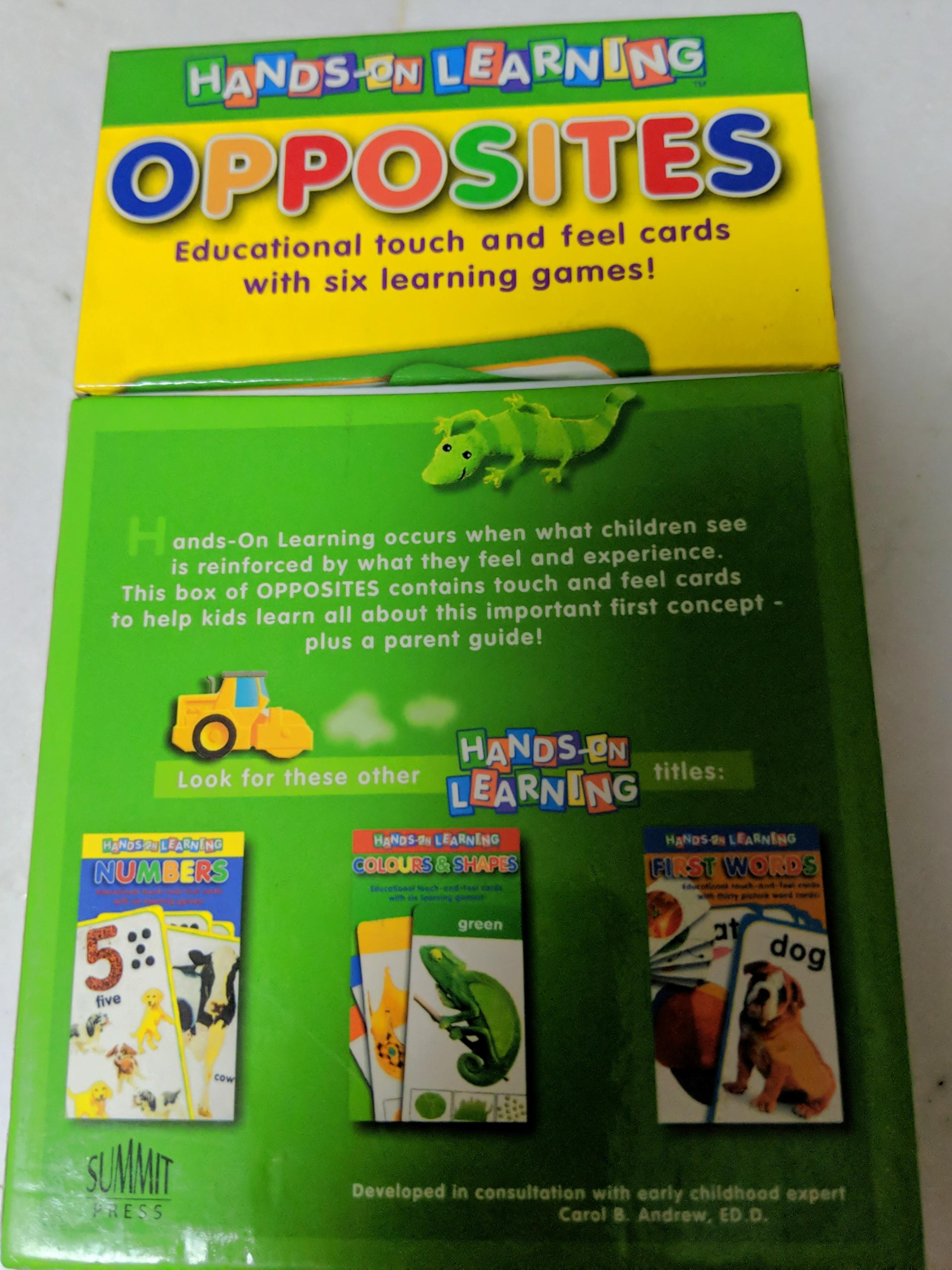 Hands-on learning educational touch and feel cards, Hobbies & Toys ...