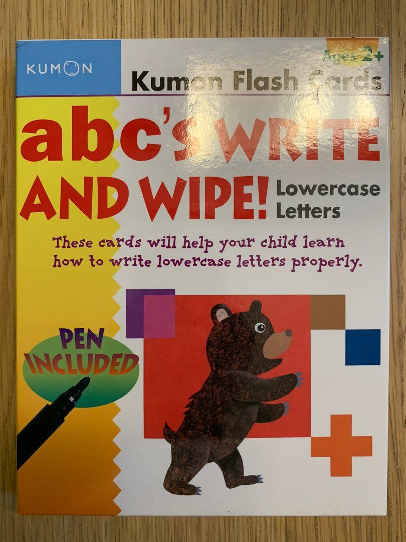 Kumon ABC Write & Wipe Flash Cards & Let’s Cut Paper, Hobbies & Toys ...