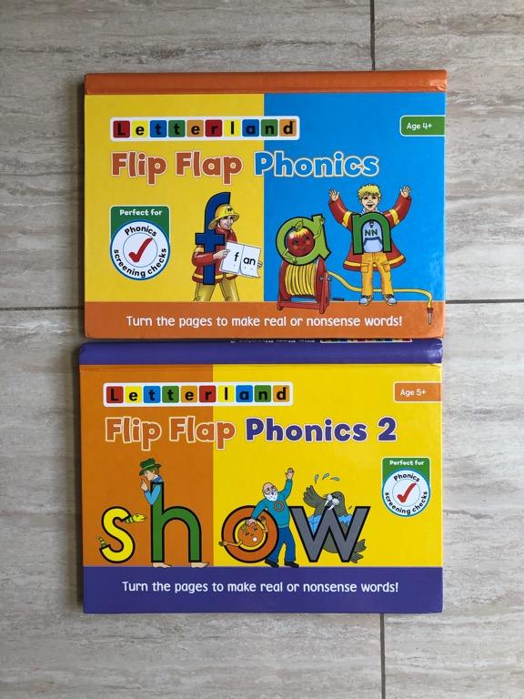 LETTERLAND FLIP FLAP PHONICS BOOK 1 & 2, Hobbies & Toys, Books ...