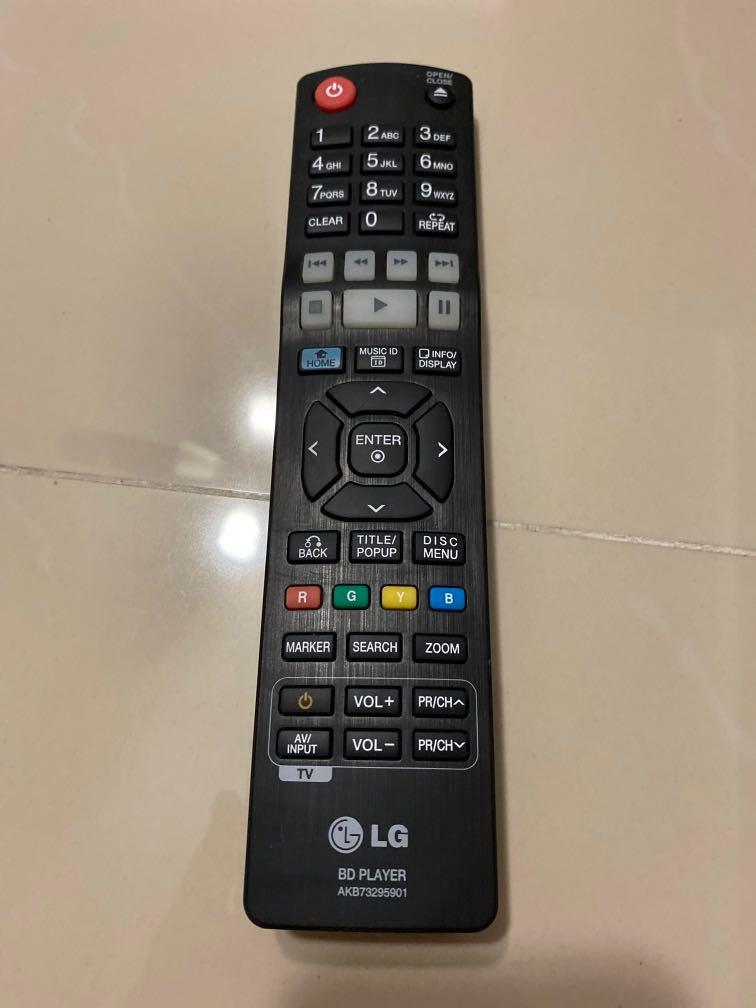 LG BD Player remote control, TV & Home Appliances, TV & Entertainment ...