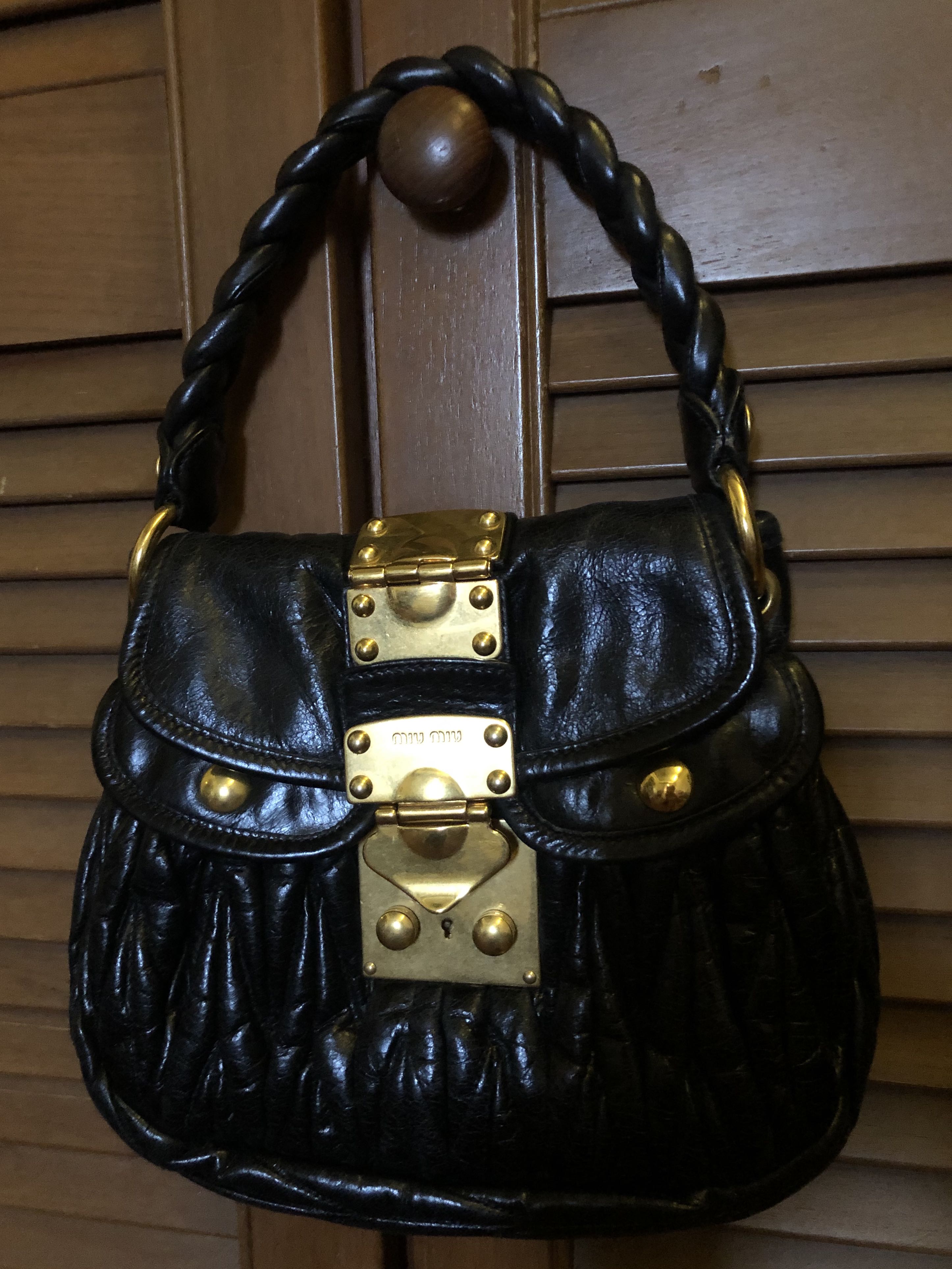 Rare! Excellent pre-loved Miu Miu Small Matelasse Coffer Bag, Luxury ...