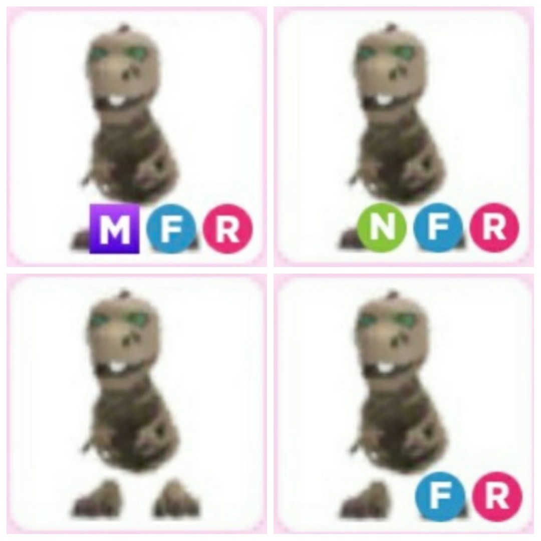 Skele Rex Normal Neon MFR Adopt me pet Roblox, Video Gaming, Gaming ...