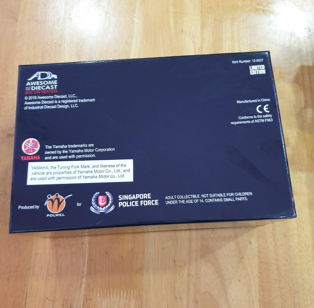 SPF SINGAPORE POLICE FORCE TRAFFIC POLICE PATROL MOTORCYCLE diecast ...