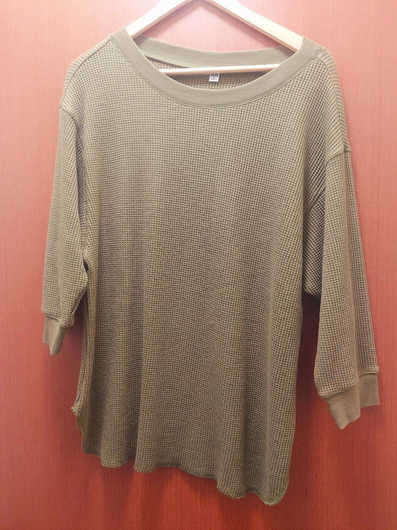 Uniqlo Army Waffle Top, Women's Fashion, Tops, Sleeveless on Carousell