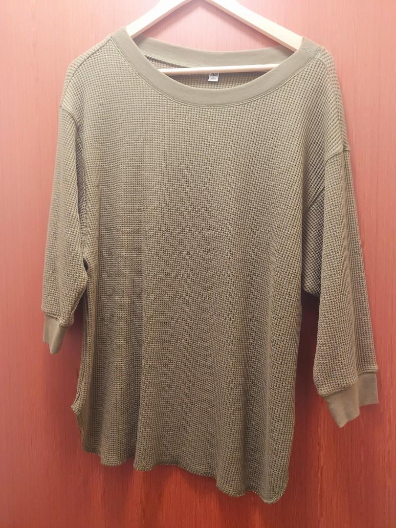 Uniqlo Army Waffle Top, Women's Fashion, Tops, Sleeveless on Carousell