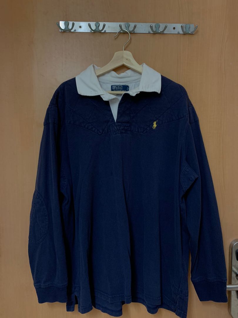 Vintage Polo Ralph Lauren Rugby Polo Navy Gold, Men's Fashion, Tops & Sets, Tshirts & Polo ...