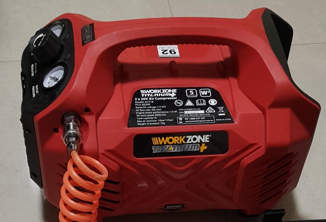 Workzone cordless compressor 4L tank unit only, Commercial & Industrial ...
