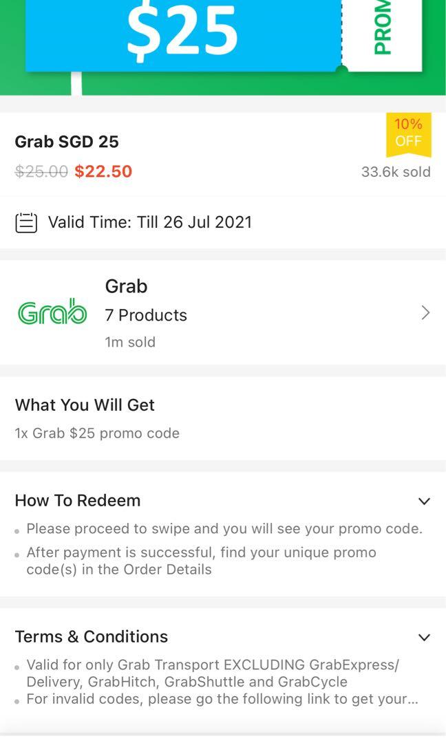 $25 Grab Car Voucher, Everything Else on Carousell