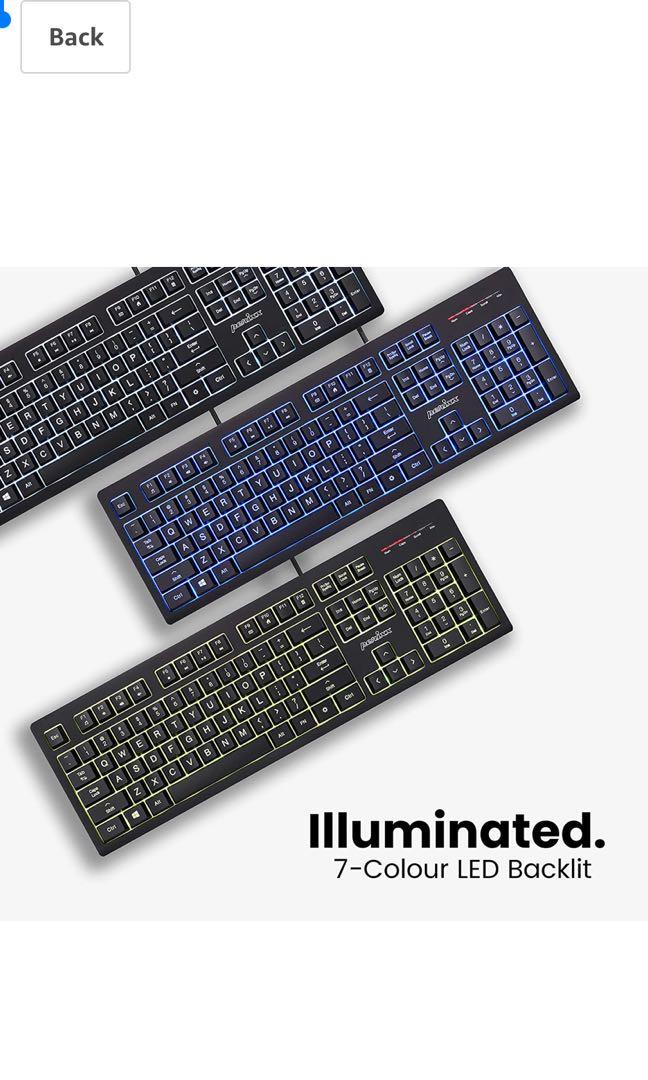 50% off Perixx PERIBOARD-329 Wired USB Backlit Keyboard, Big Print ...