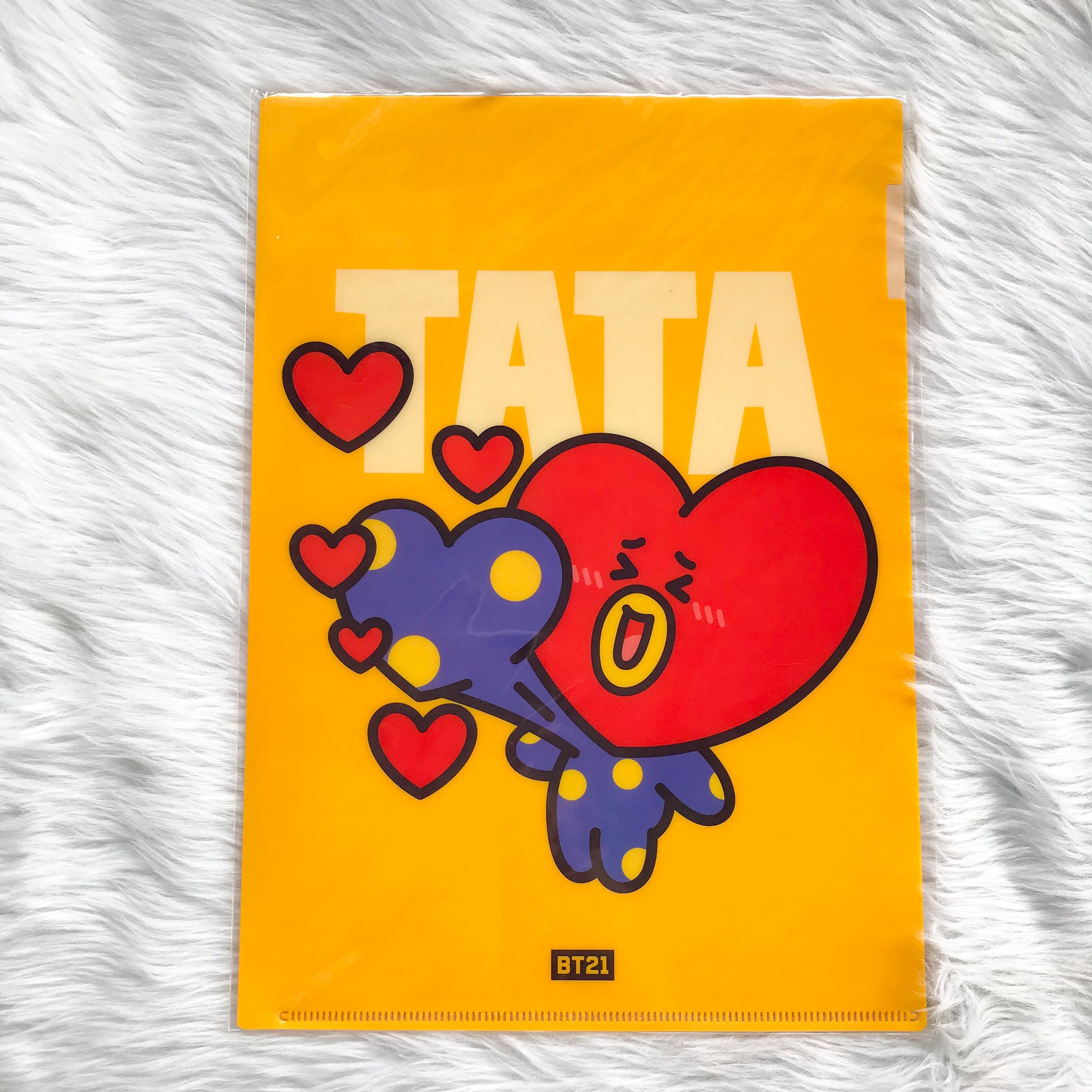 BT21 Tata Heart A4 Folder - SEALED Official Line Friends BTS Koya RJ ...