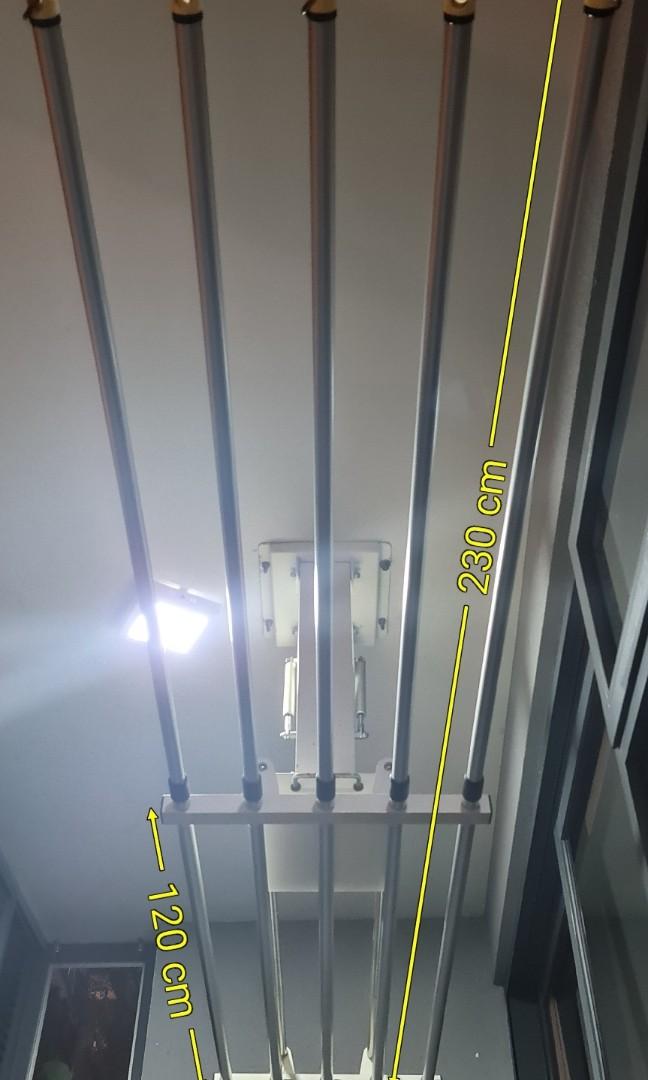 Ceiling Laundry Hydraulic Hang System, Furniture & Home Living ...