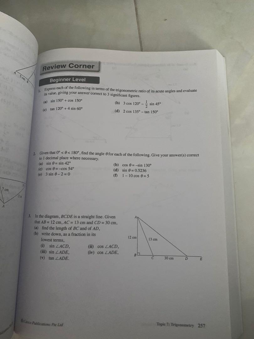 E MATH TOPICAL GUIDE FOR SECONDARY 3, Hobbies & Toys, Books & Magazines ...