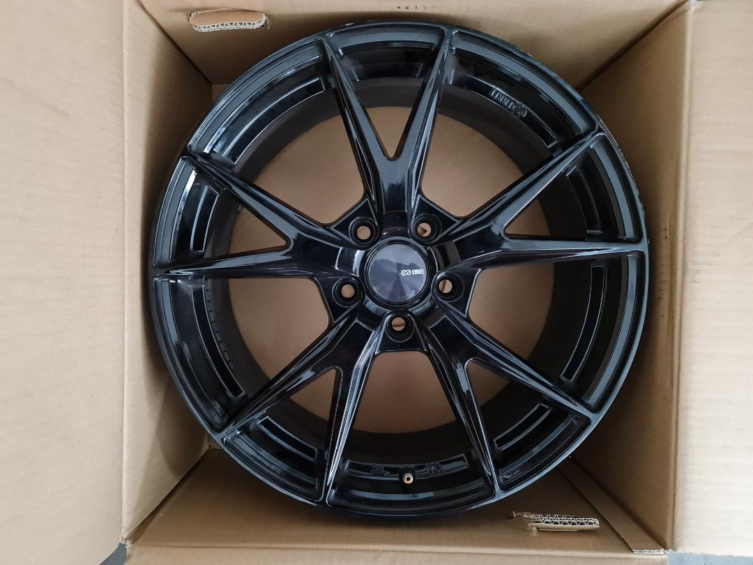 Enkei Phoenix 18" Inch PCD 5x114.3 8J Inset 45 Gloss Black Performance ...