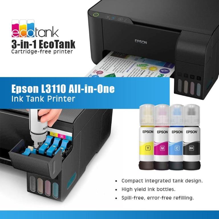 Epson EcoTank L3110 All-in-One Ink Tank Printer, Computers & Tech ...