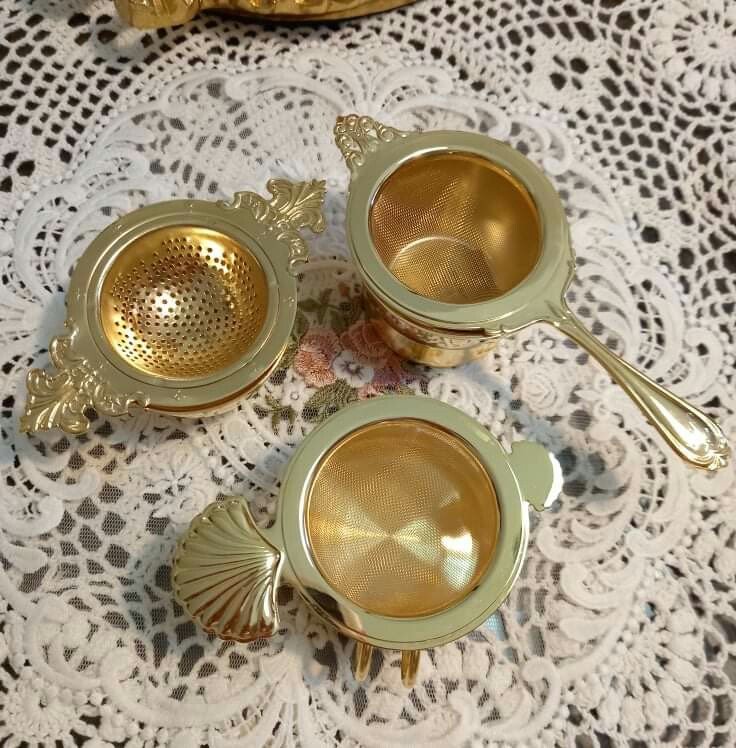 Gold Tea strainer japan made, Furniture & Home Living, Home Improvement ...