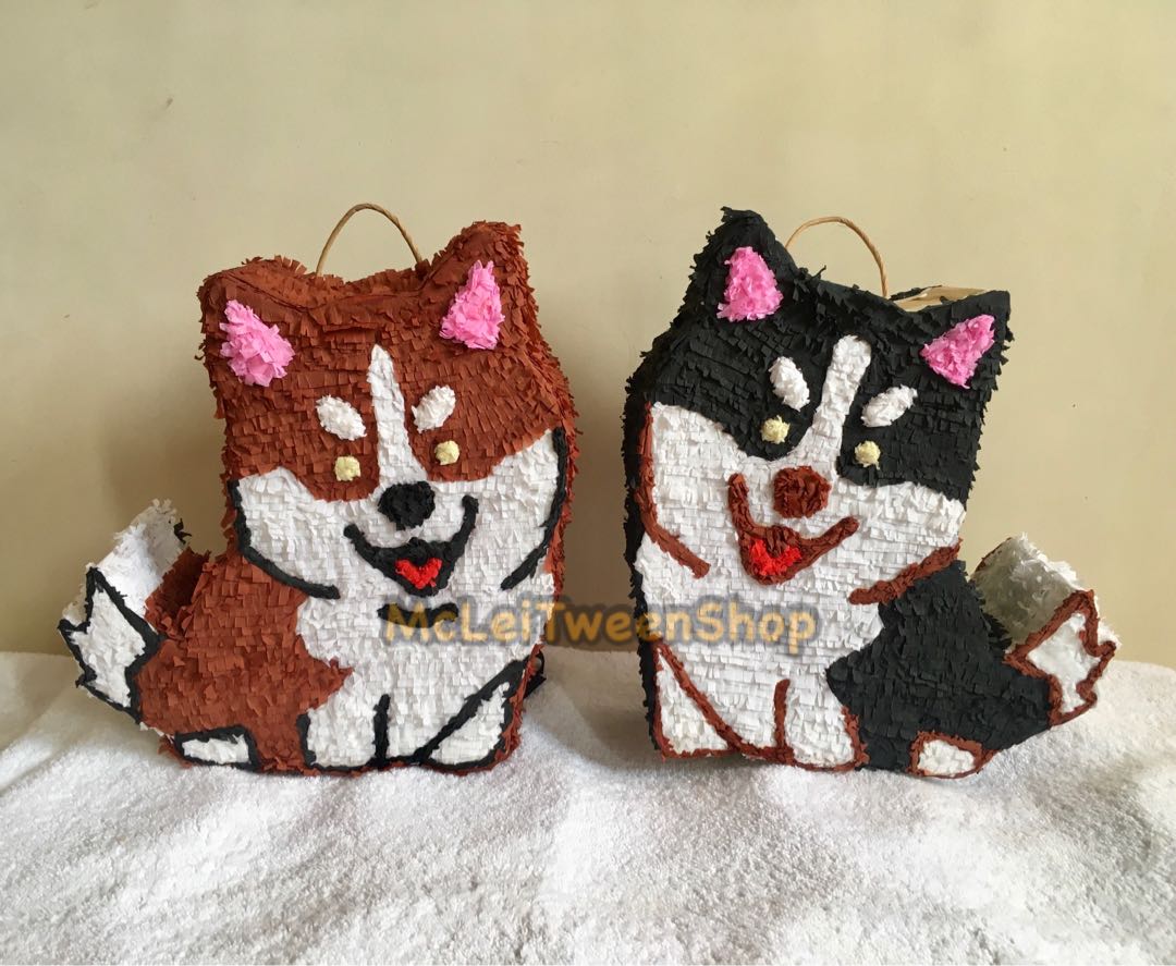 Husky Puppy Pinata (Brown or Black), Hobbies & Toys, Stationary & Craft ...