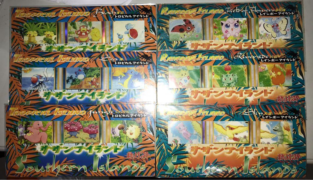 Japanese Pokémon Southern Island Rainbow and Tropical 18 Card Complete ...
