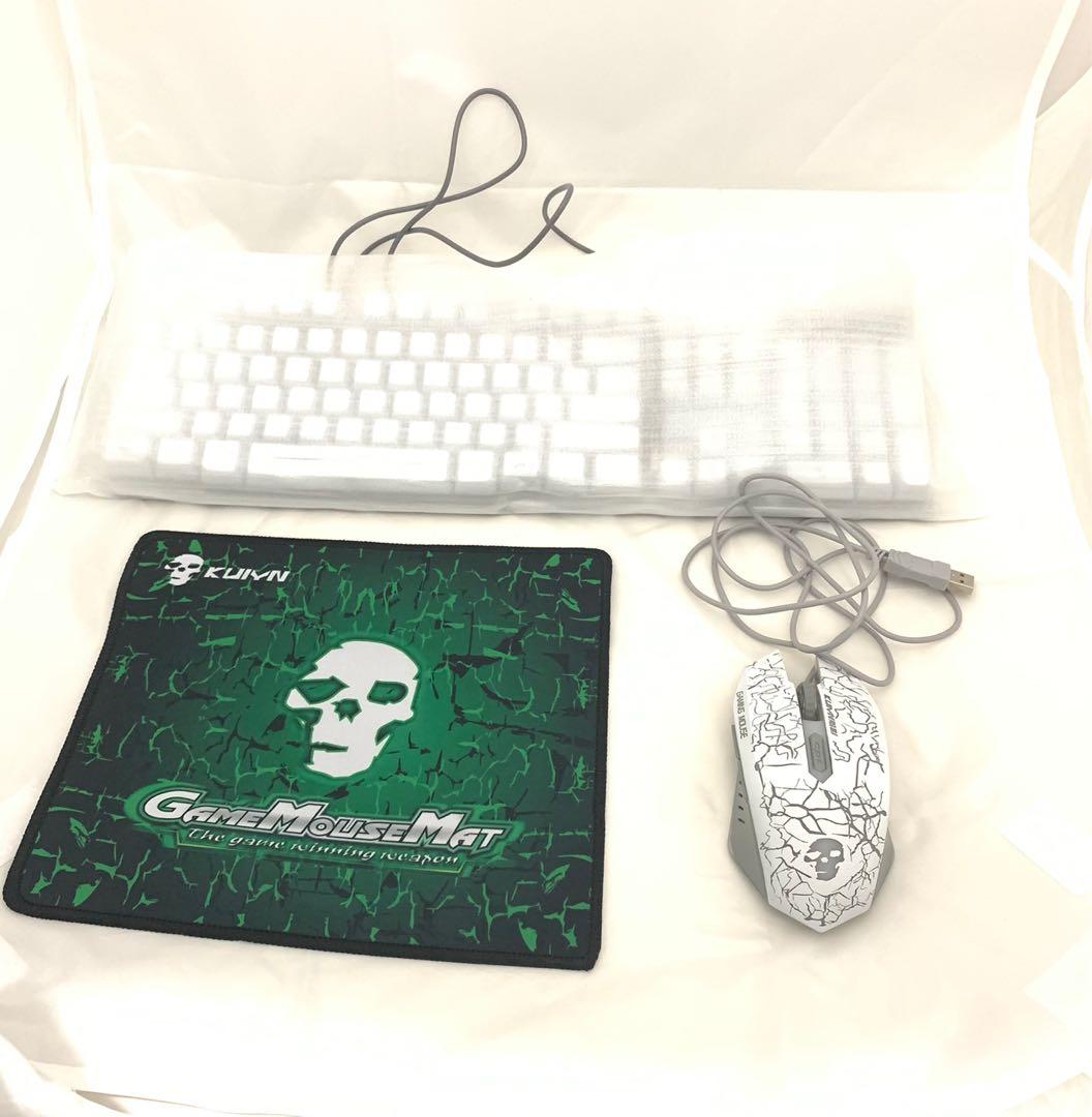 KUIYN T6 Game Keyboard Mouse Sets Rainbow LED Backlit USB Ergonomic ...