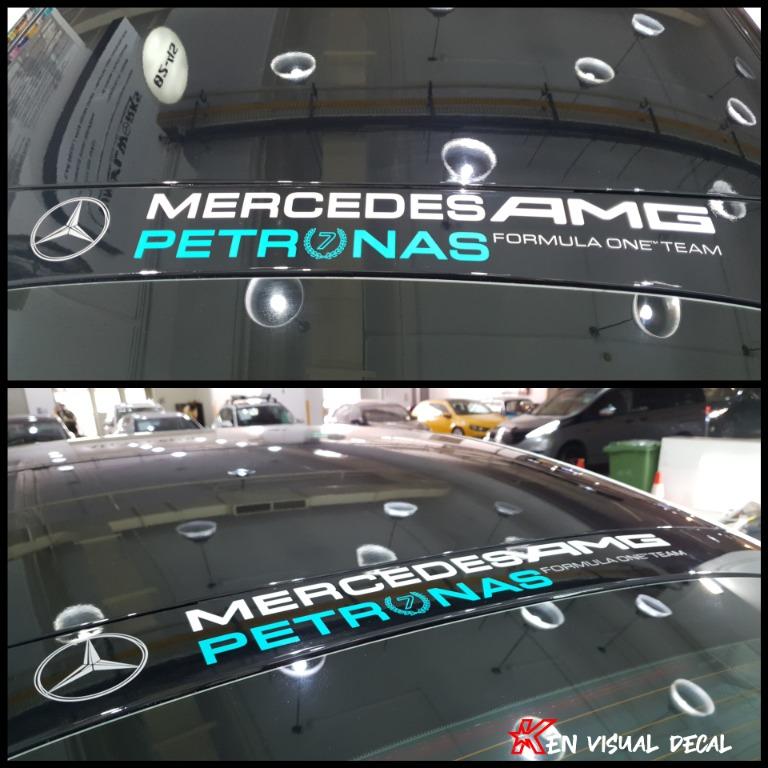 Mercedes - Rear spoiler customized decal, Car Accessories, Car ...