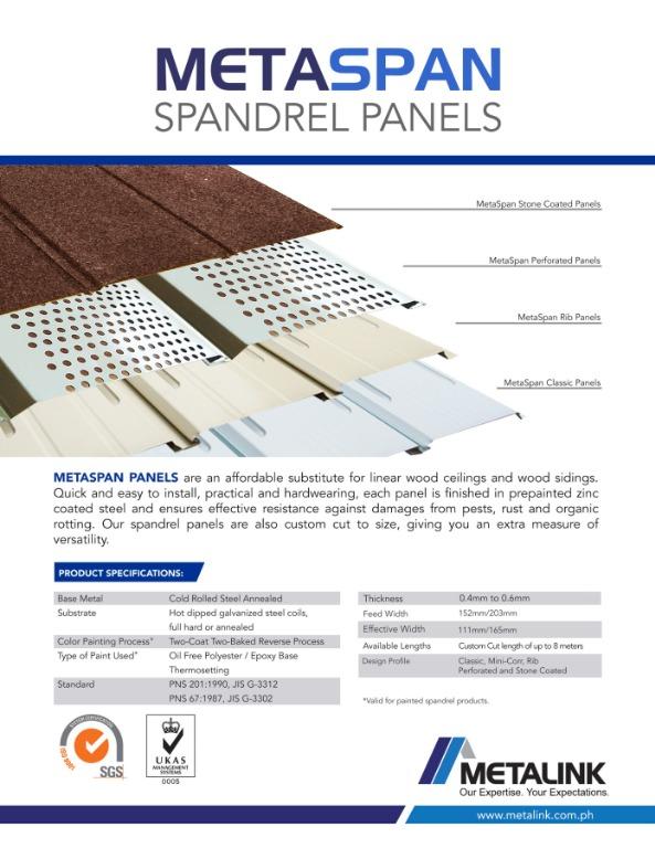 METAL SPANDREL RIB TYPE 6" PRE-PAINTED, Commercial & Industrial ...