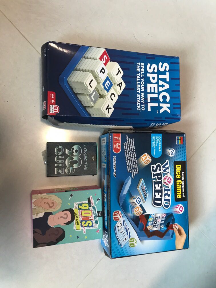 Mixed Card + Board Games - 90s Quiz, Word Games (Sold Individually or ...
