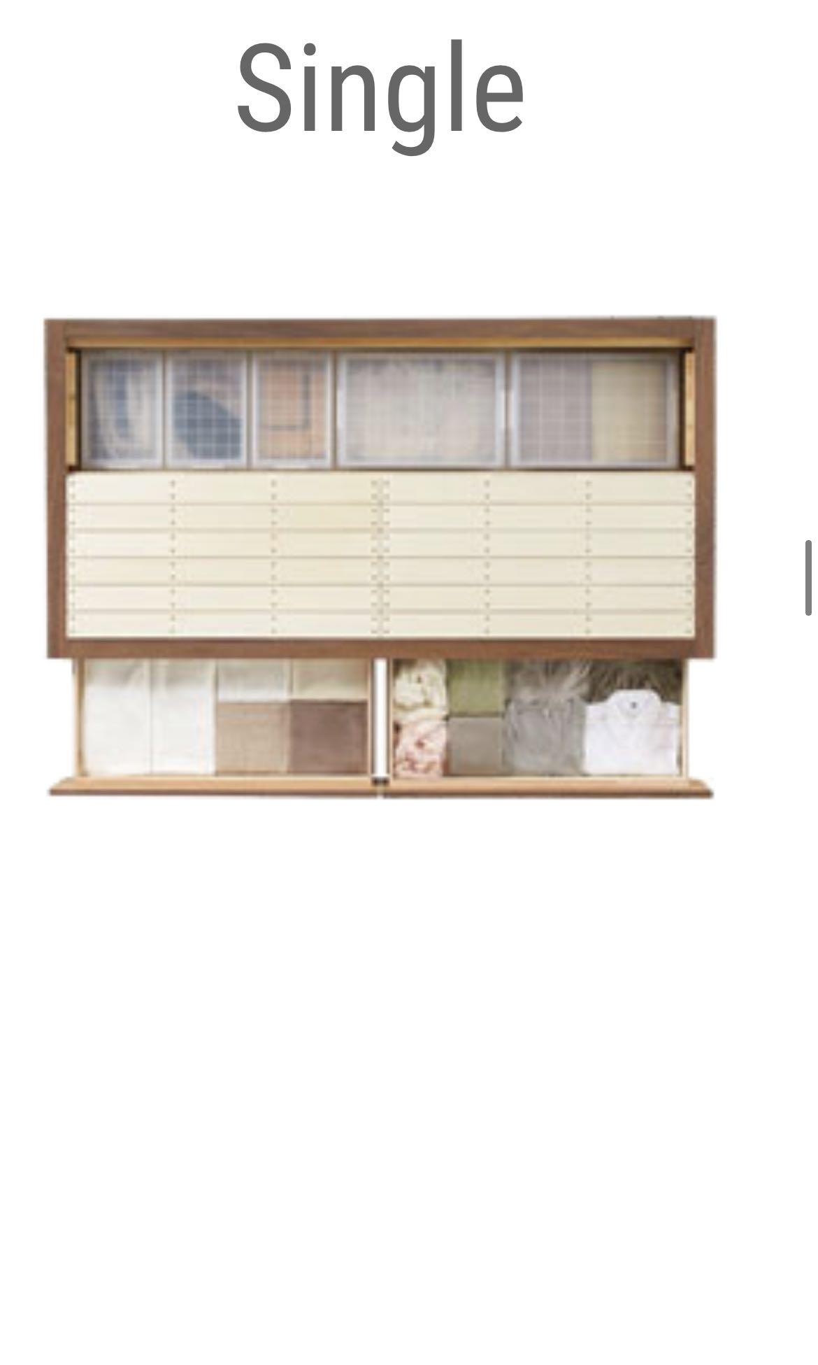 Muji Oak Storage Bed Single x 2, Furniture & Home Living, Furniture ...