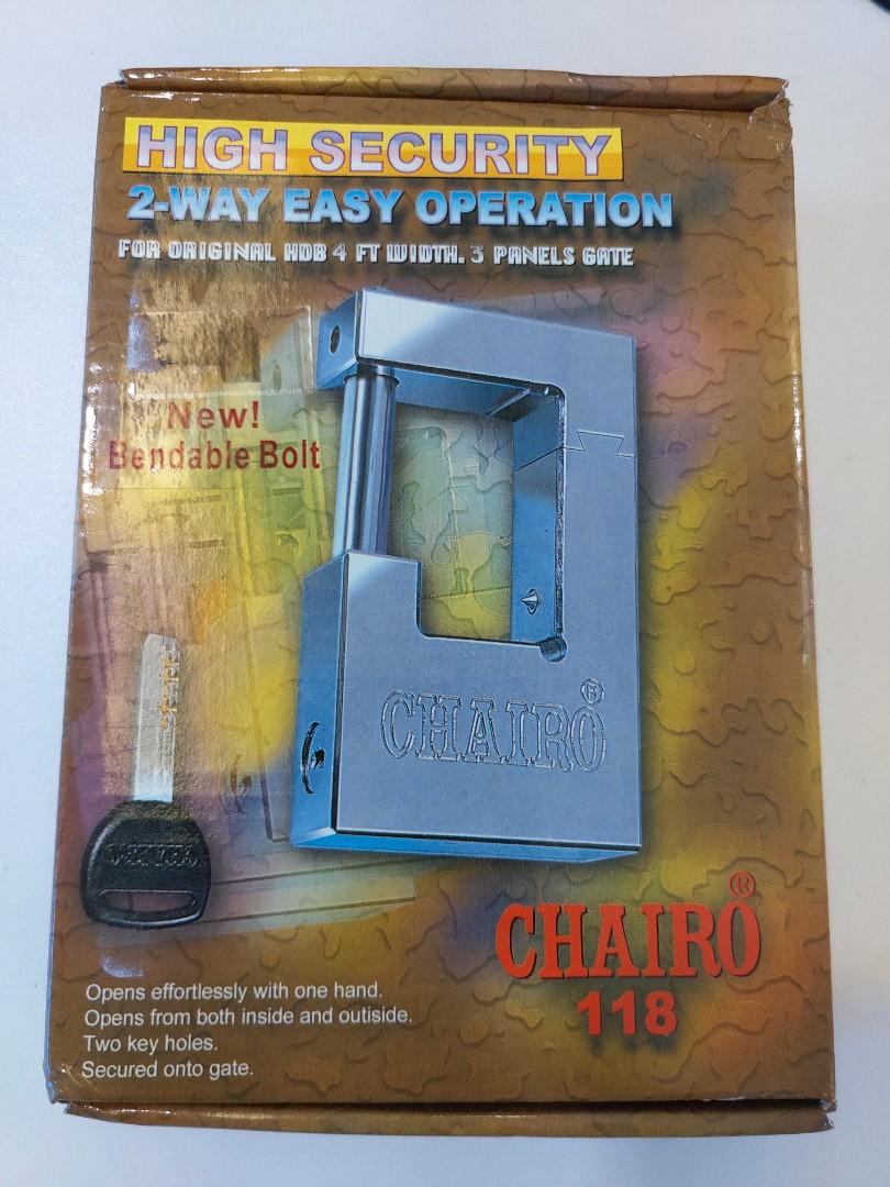 New Chairo 118 Gate Lock for HDB Flat (new bendable version), Furniture ...