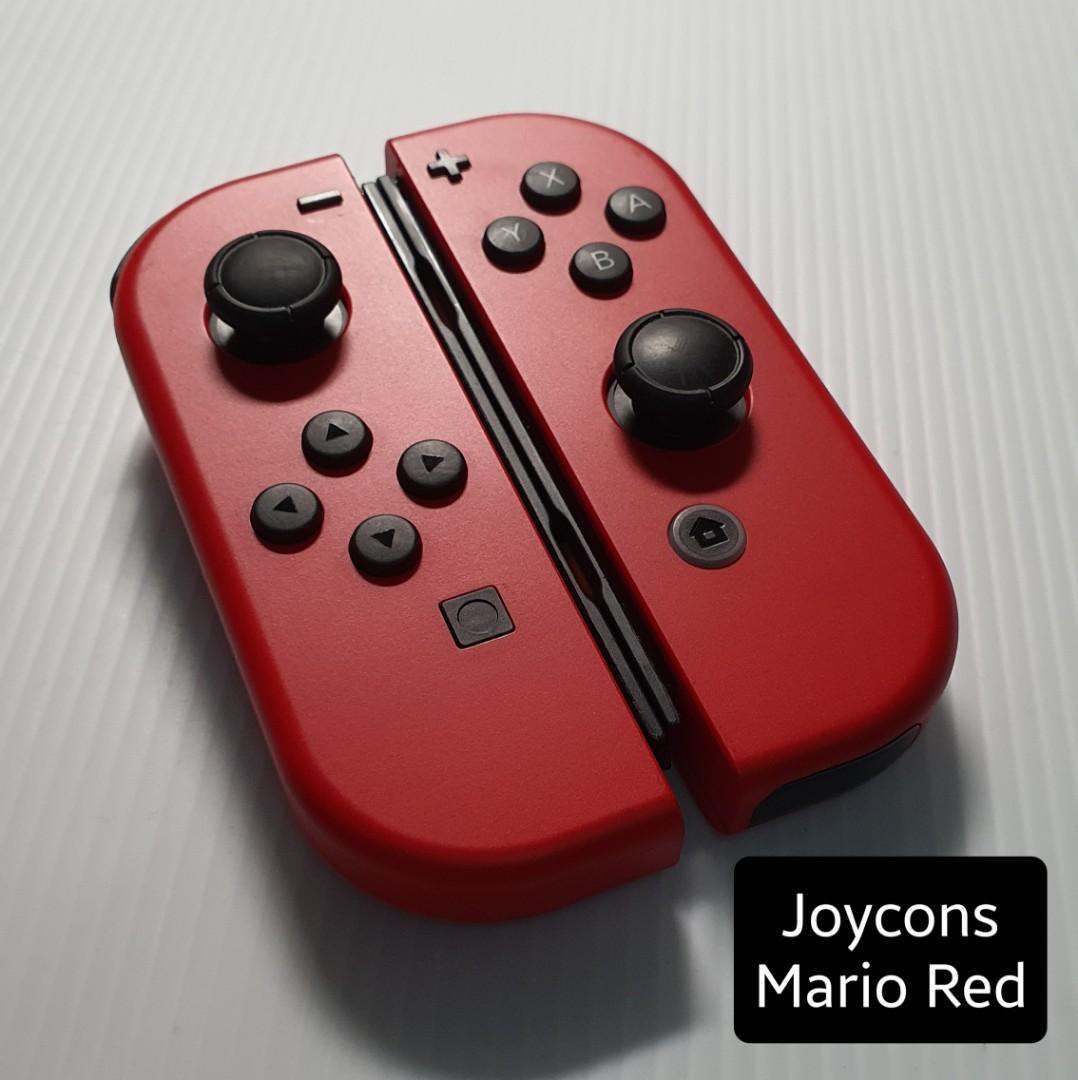 Nintendo Switch Joycons Mario Red, Video Gaming, Video Game Consoles ...